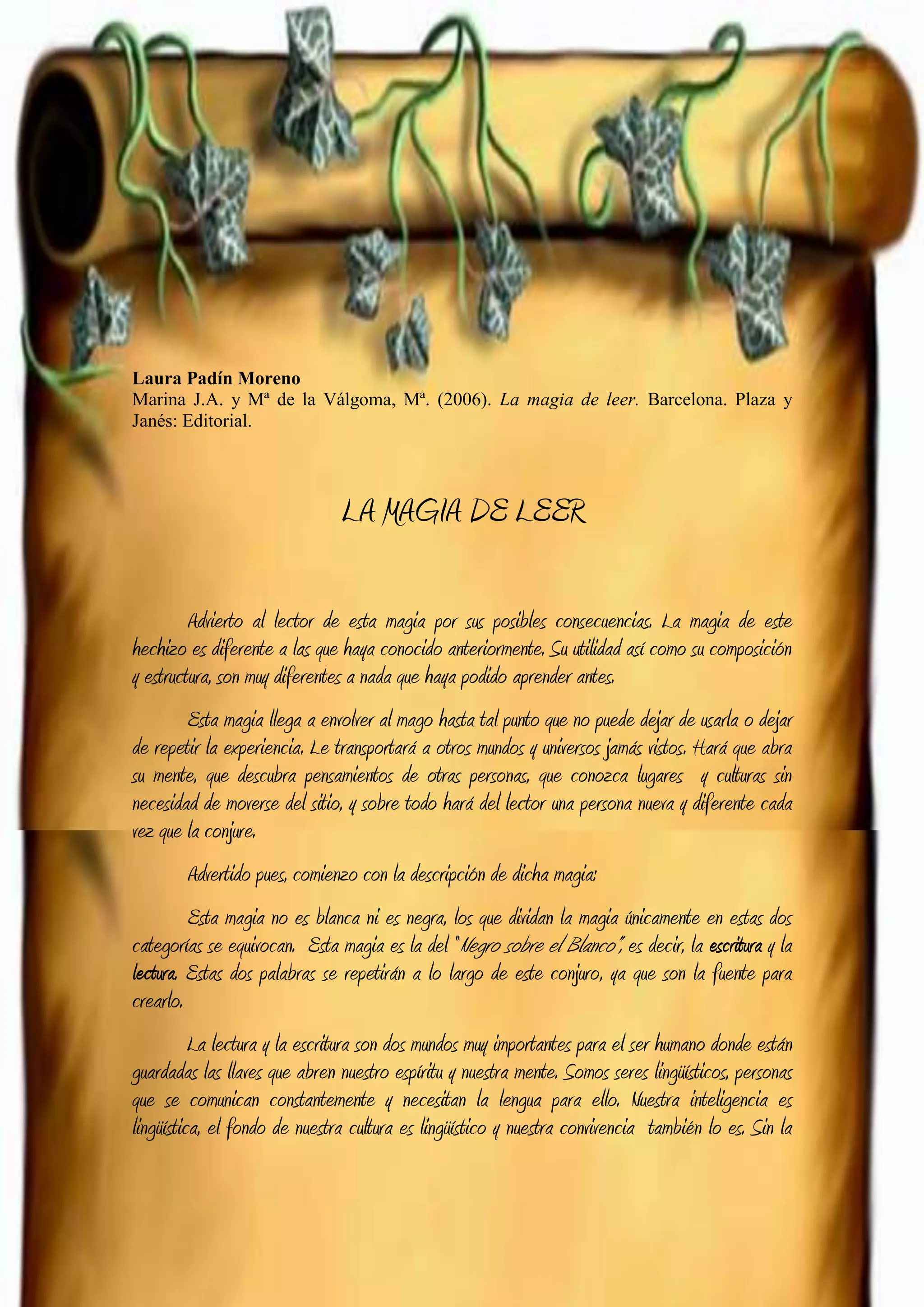 La Magia de Leer | DOCX