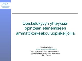 3 lavikainen seminaariesitys | PPT
