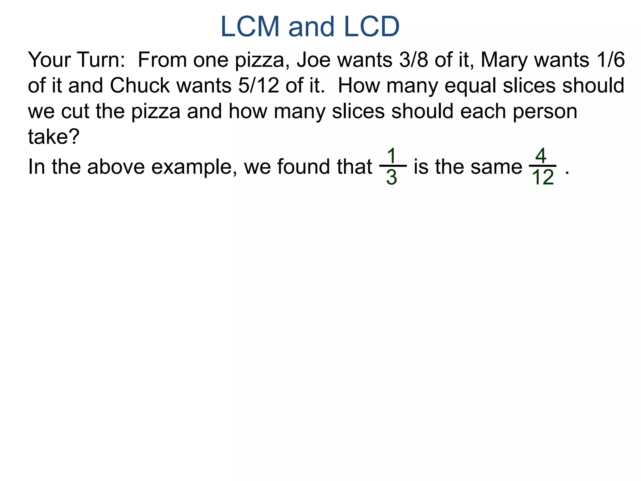 3 lcm and lcd, addition and subtraction of fractions | PPTX
