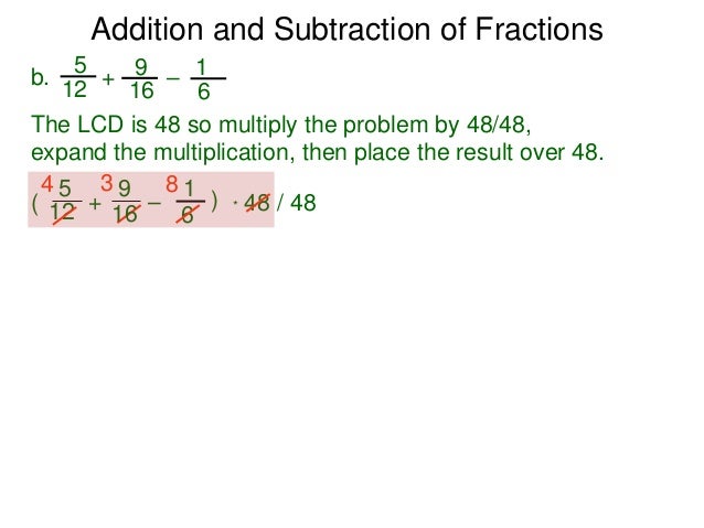 3 lcm and lcd, addition and subtraction of fractions