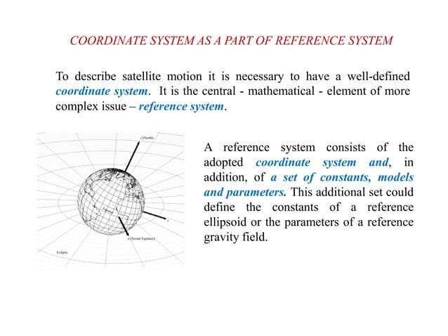 Coordinate systems (Lecture 3) | PPTX