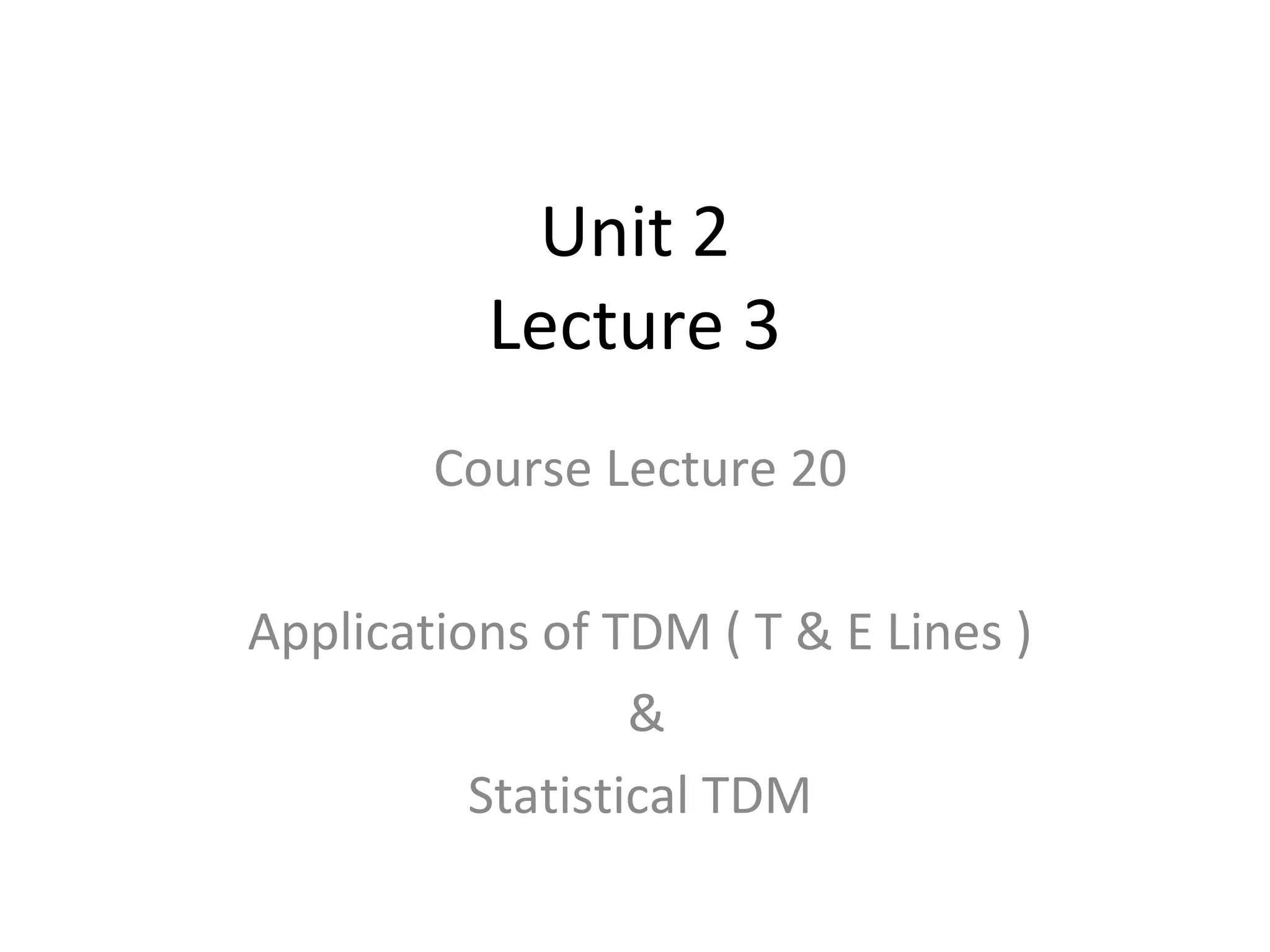 Applications of Time Division multiplexing : statistical TDM | PPT