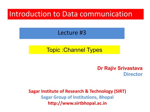 Data Communication & computer network: Channel types | PDF