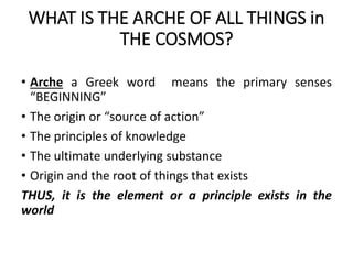 THE PRE-SOCRATIC PHILOSOPHERS | PPTX