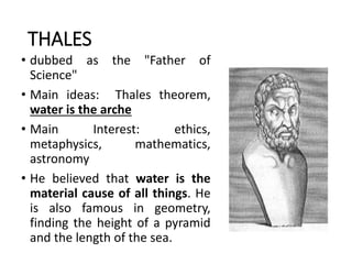 THE PRE-SOCRATIC PHILOSOPHERS | PPTX