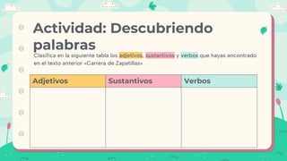 Lenguaje Adjetivos, sustantivos y verbos | PDF