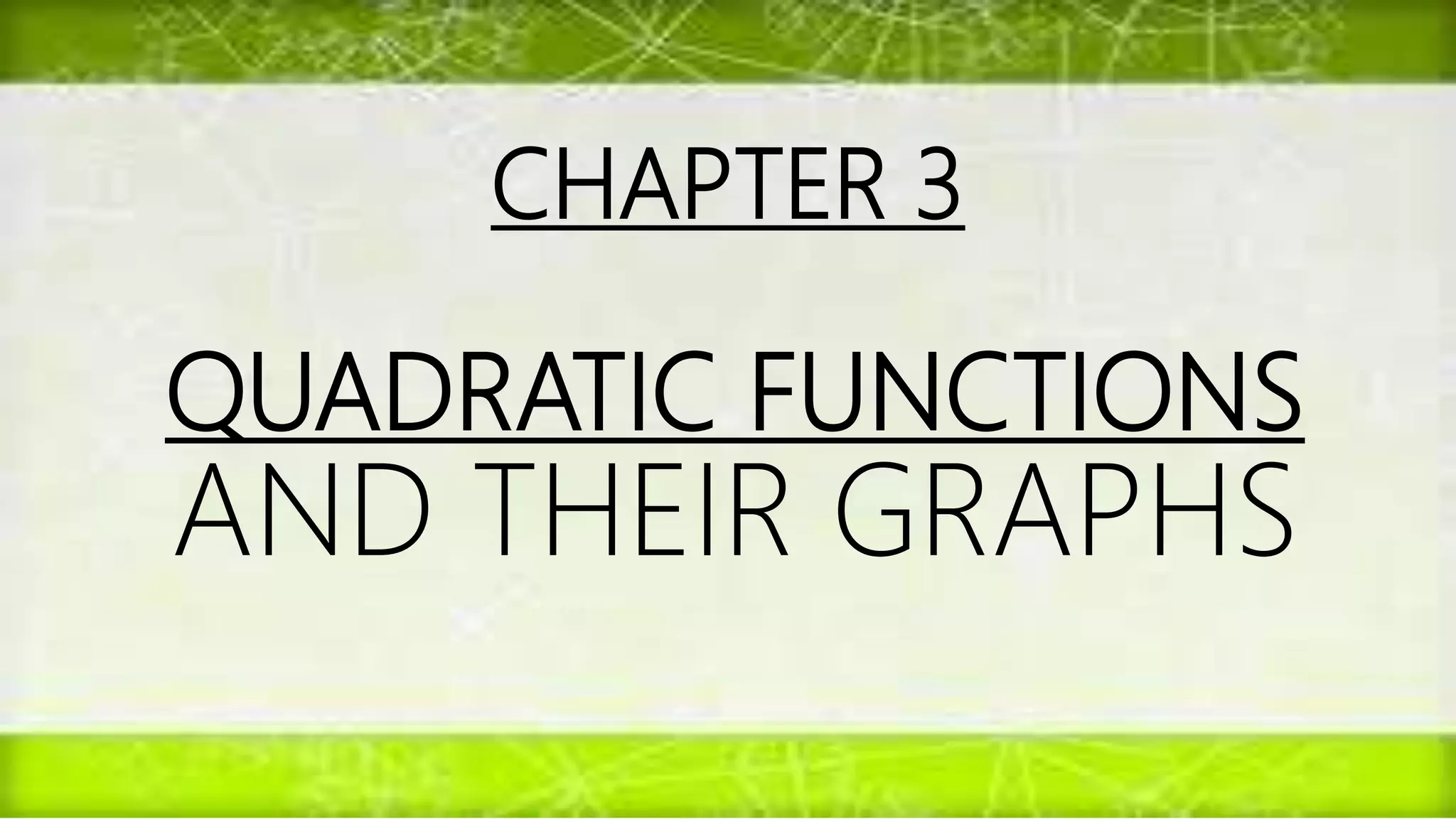 3 lesson 1 graphs of quadratic function | PPTX