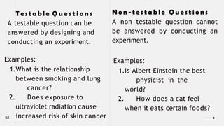 3 Lesson 2 SCIENTIFIC QUESTIONS in research 1 | PPTX