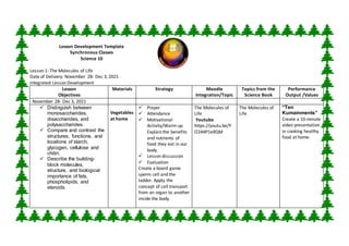 3 lesson plan in science 10 | PPT