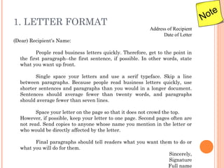 3 letter writing | PPT