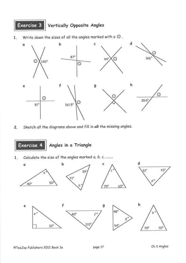 3 level 3a hw chapter 3 angles | PDF