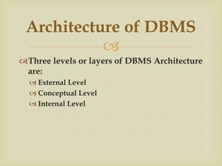 3 Level Architecture | PPT