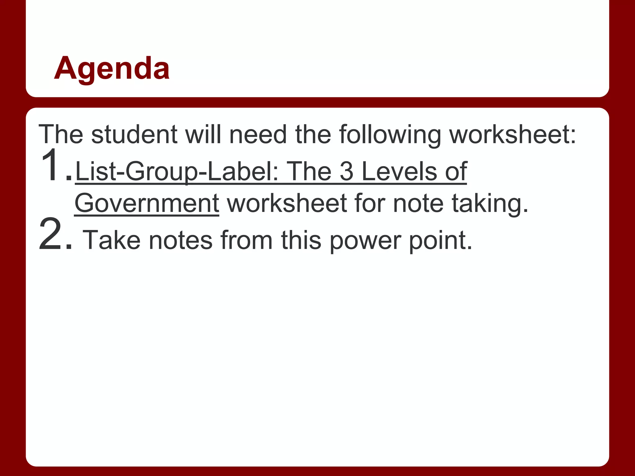 3 levels of government & federalism part 1 audio | PPT