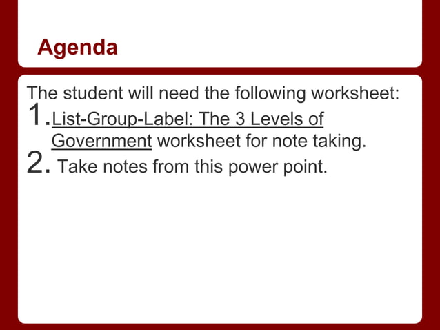 3 levels of government & federalism part 1 audio | PPT