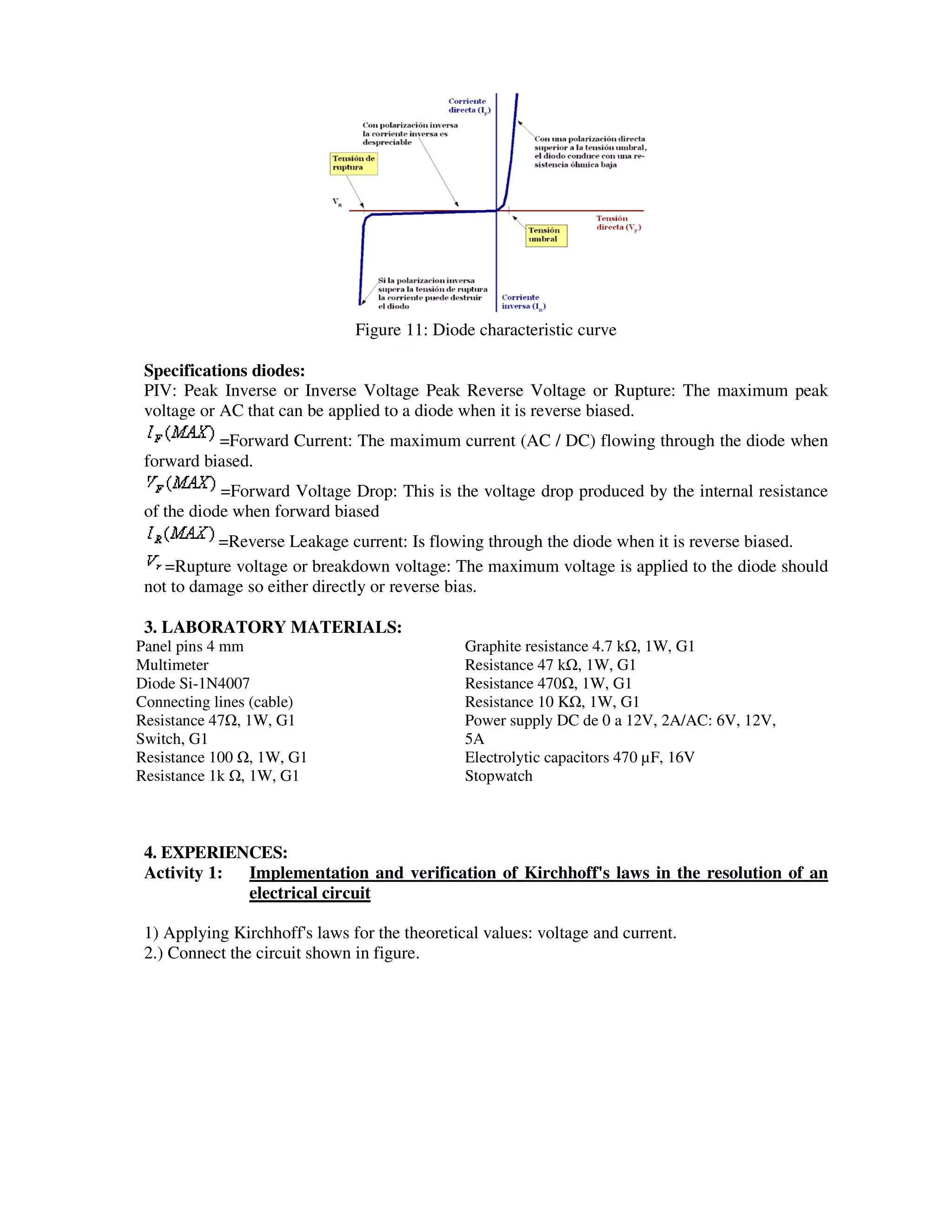 Sesión de Laboratorio 3: Leyes de Kirchhoff, Circuitos RC y Diodos ...