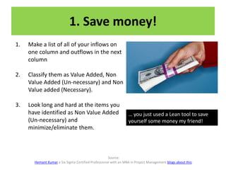 3 life hacks using six sigma | PPT