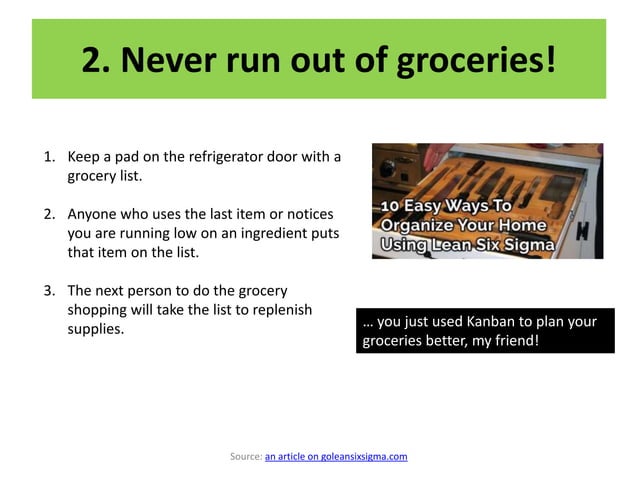 3 life hacks using six sigma | PPT