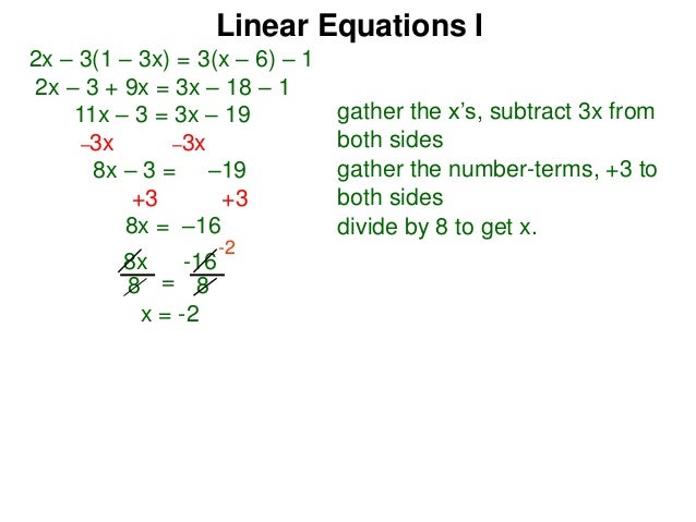 3 linear equations