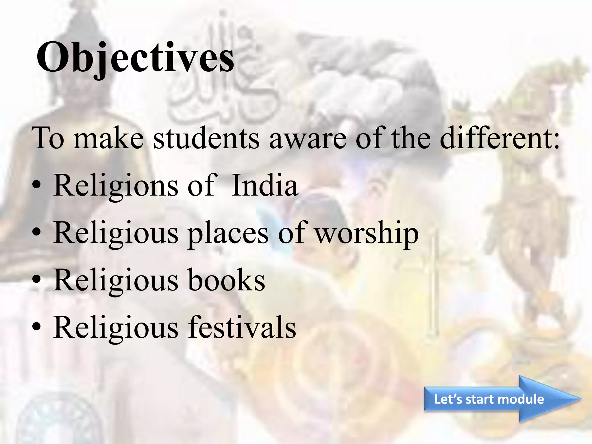 Programed instructional material: Religions of India | PPT