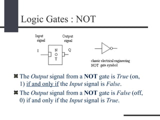 Logic Gate1 - and or not nand and XOR Truth table | PPT