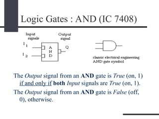 Logic Gate1 - and or not nand and XOR Truth table | PPT