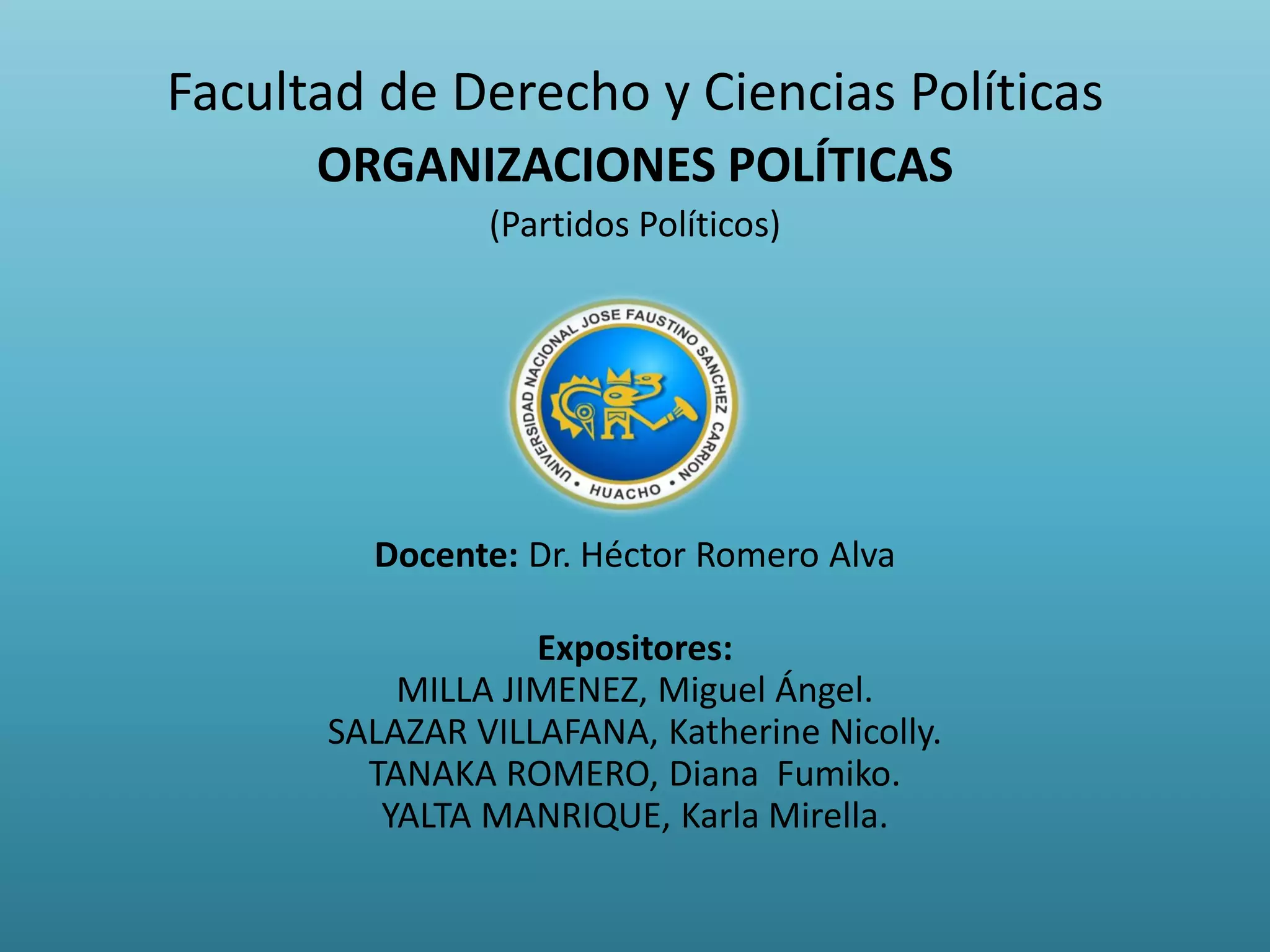 3 Los Partidos Politicos En El Peru Ppt