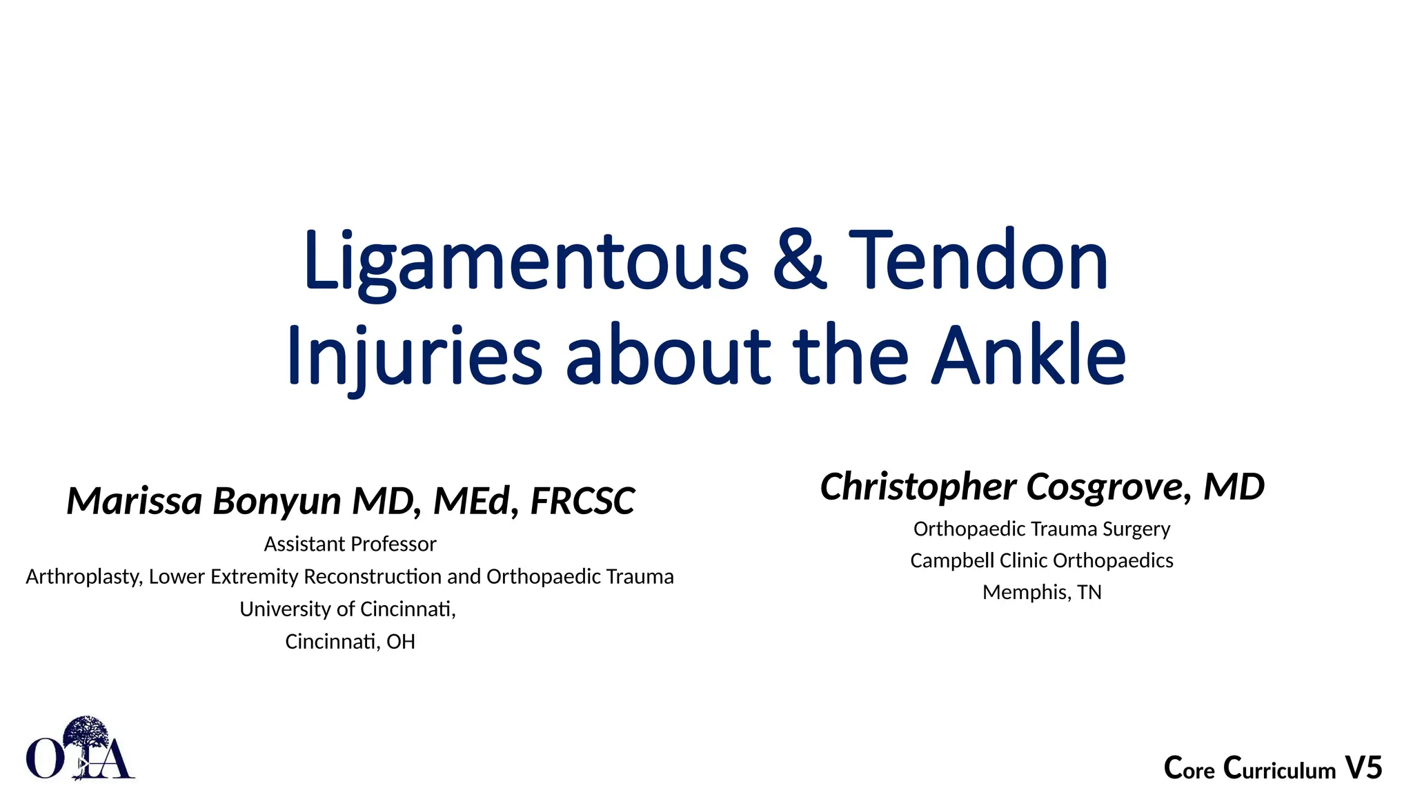 3 Lower Extremity Foot and Ankle Ligamentous Tendon Injuries about the ...