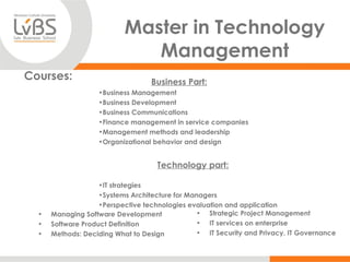 Master in Technology management education in Lviv Business School (LvBS ...