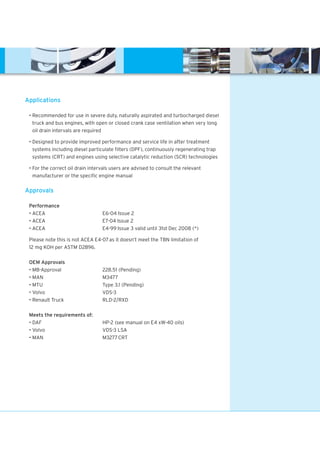 Texaco Ursa Ultra X 10W40 | PDF