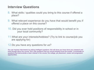 PLC Interviews for School Leavers | PPTX