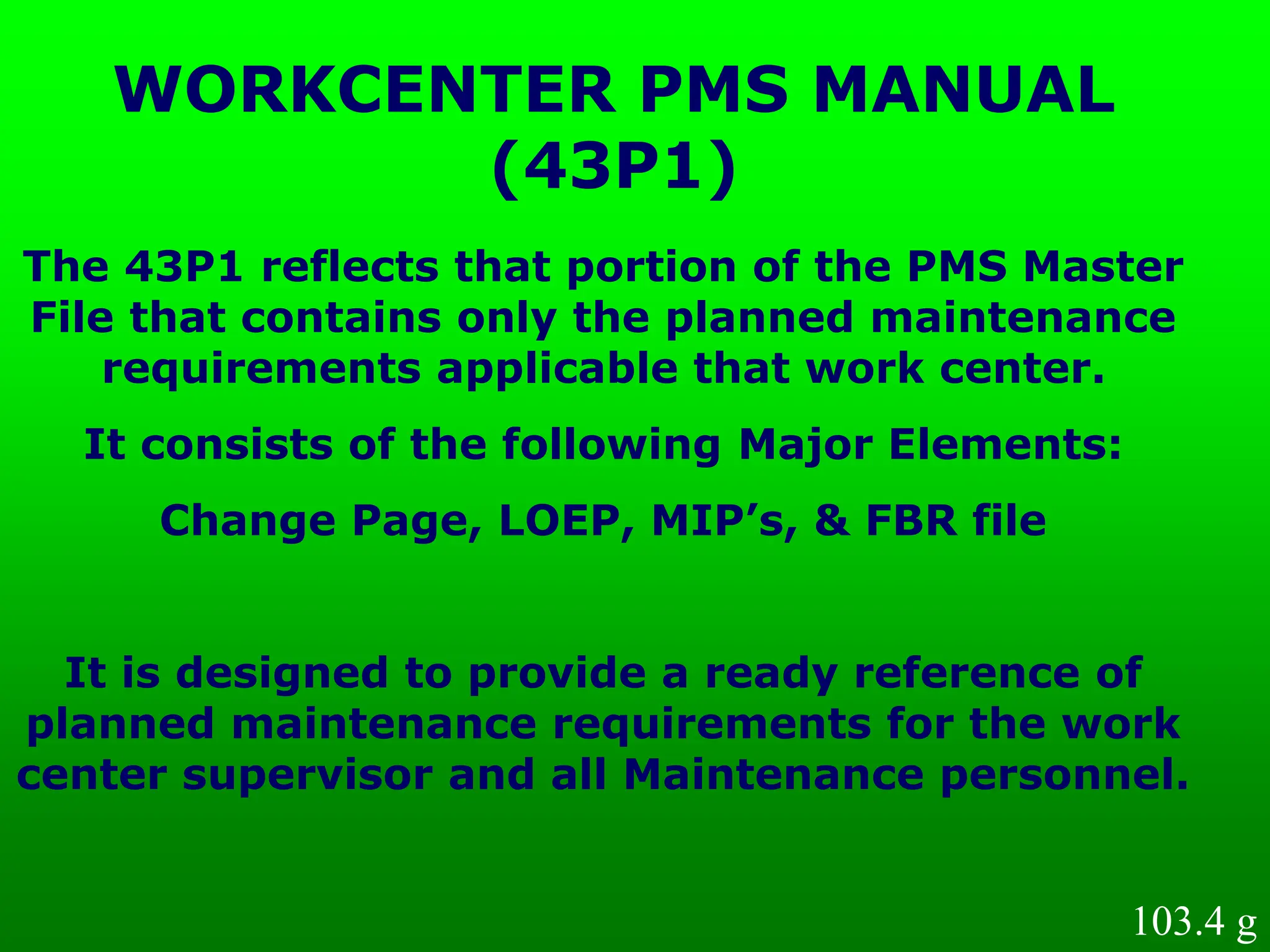 planning maintenance system for engineers | PPT