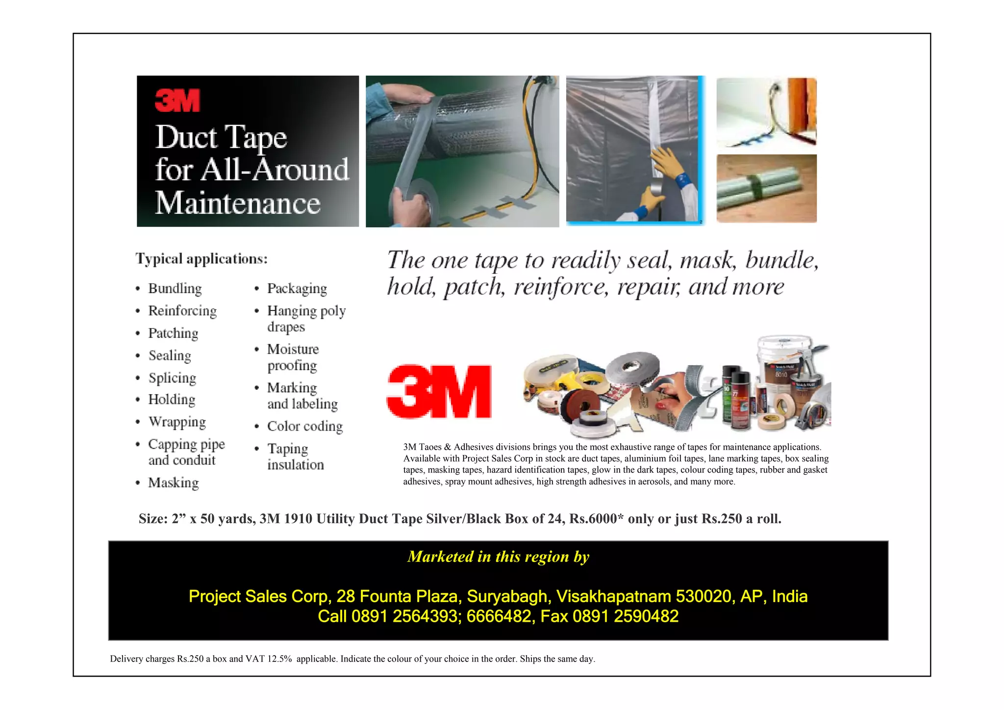 3M 1910 Utility Duct Tapes | PDF
