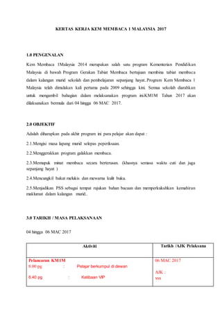 PROGRAM KEM MEMBACA | PDF