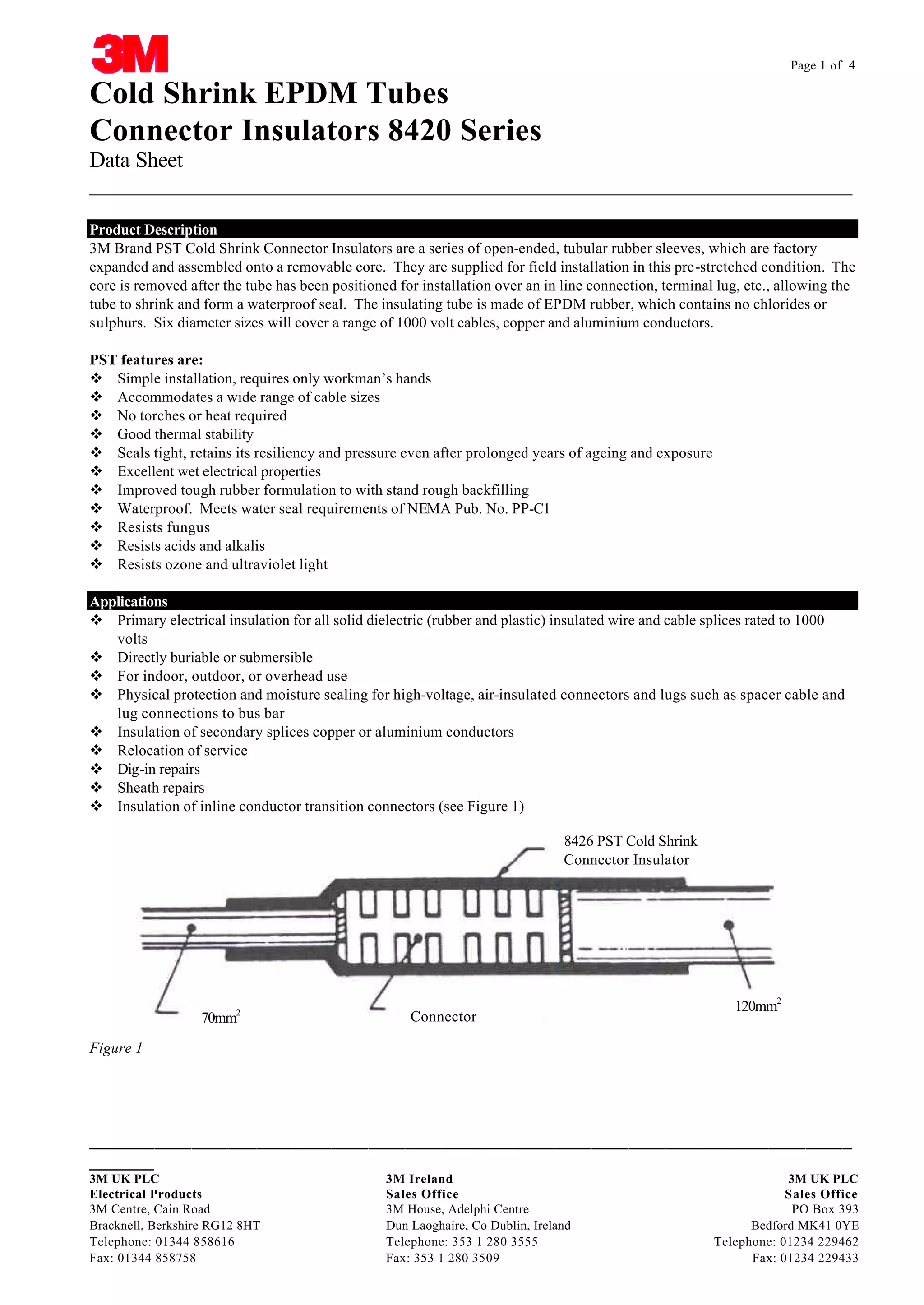 3M 8428-18 Cold Shrink Tube | PDF