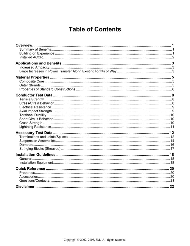 3M ACCR (Aluminum Conductor Composite Reinforced) - Overheadline ...