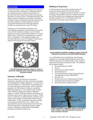 3M ACCR (Aluminum Conductor Composite Reinforced) - Overheadline ...