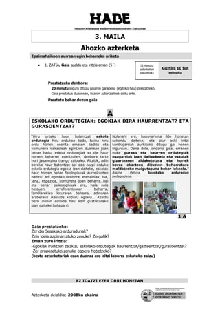 3. mailako ahozko azterketa_ | PDF