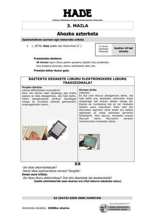 3. mailako ahozko azterketa_ | PDF