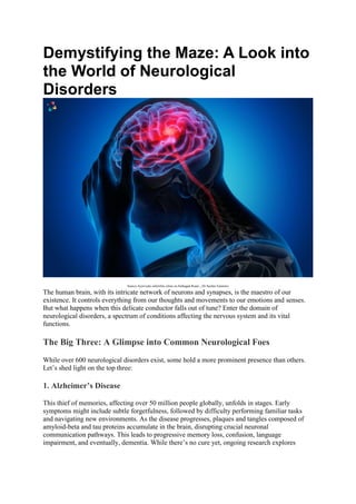 3 Main and Common Neurological Disorders | The Lifesciences Magazine | PDF