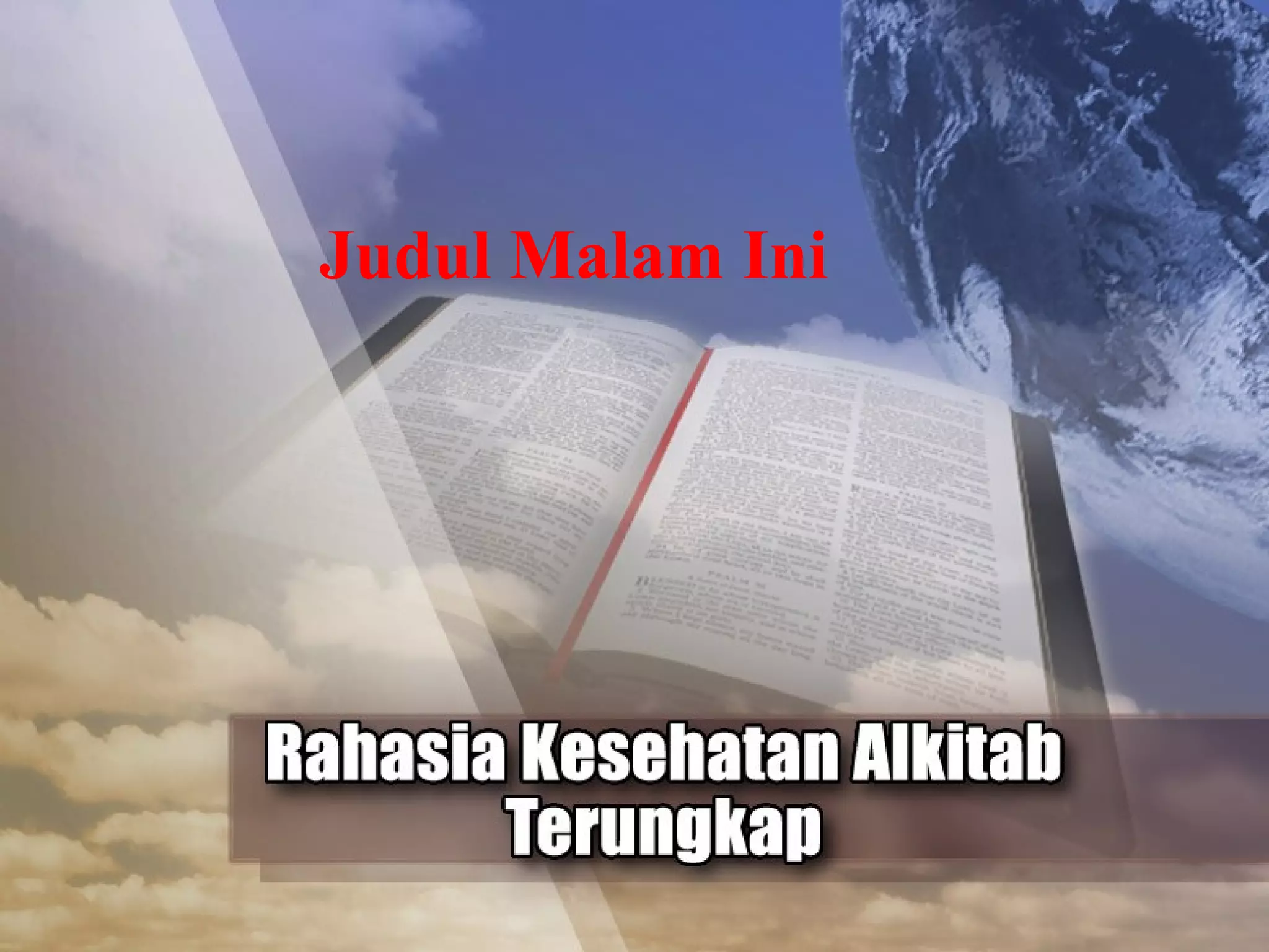 Makanan Halal dan Haram dalam Alkitab | PPT