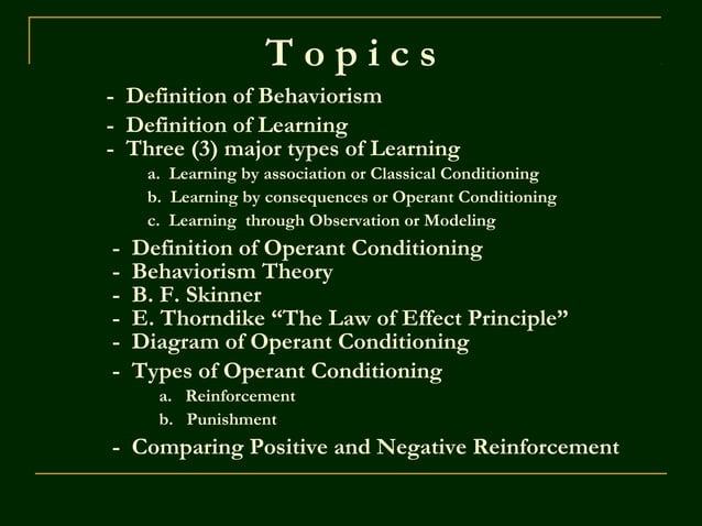 B. F. Skinner's Operant Conditioning | PPT