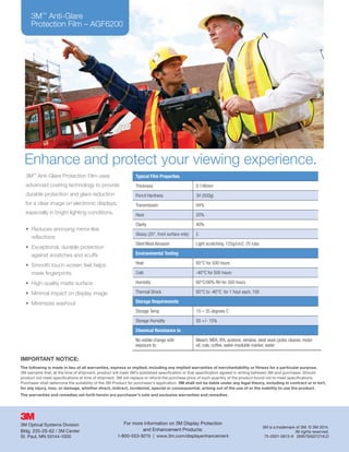 3M Anti-Glare Protection Film | PDF