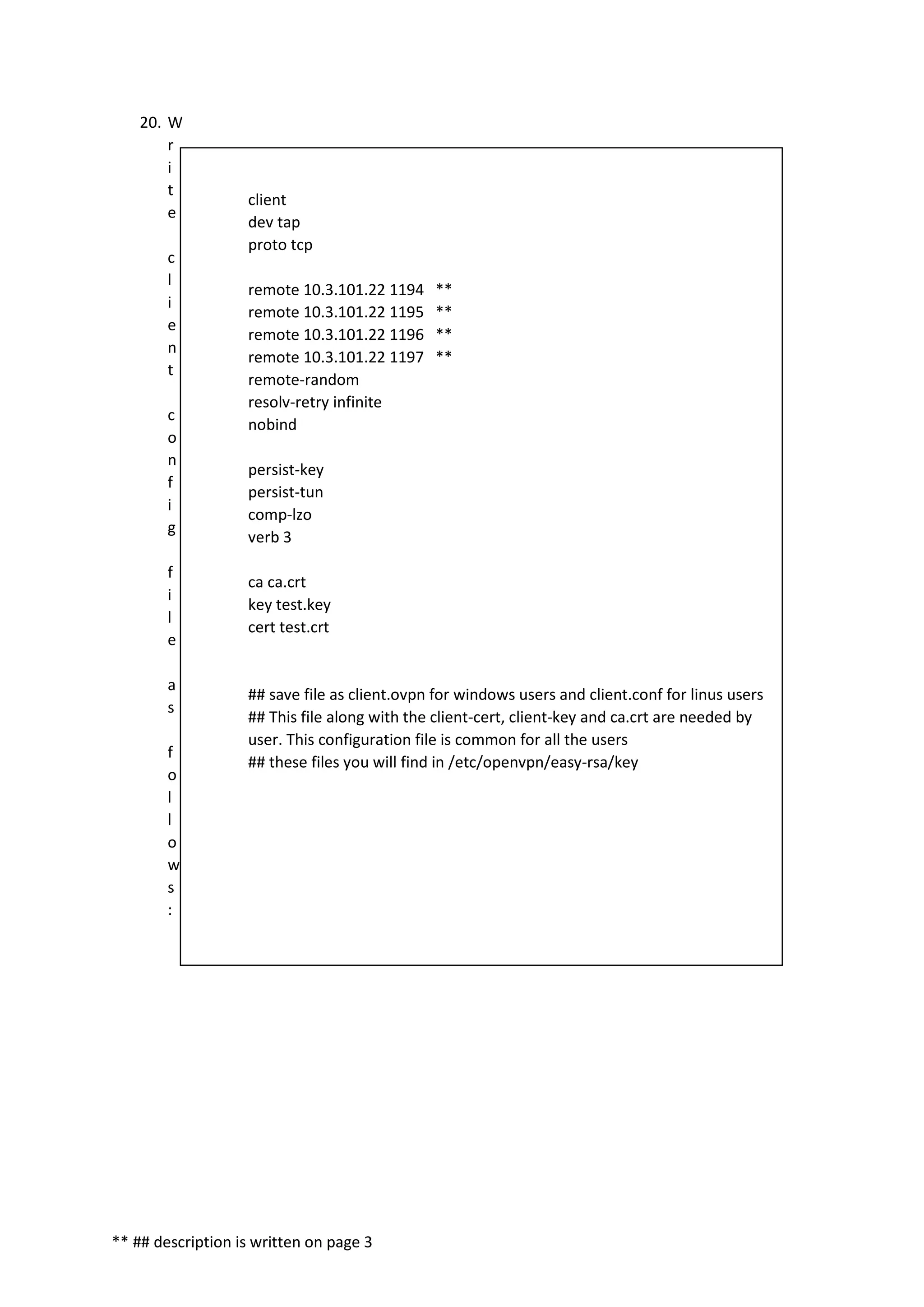 3 manual installation of open vpn | PDF