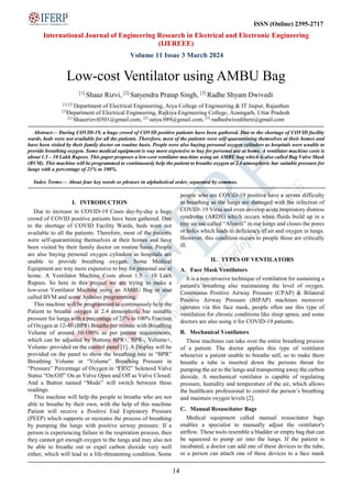 low cost ventilator uaing AMBU bag with | PDF