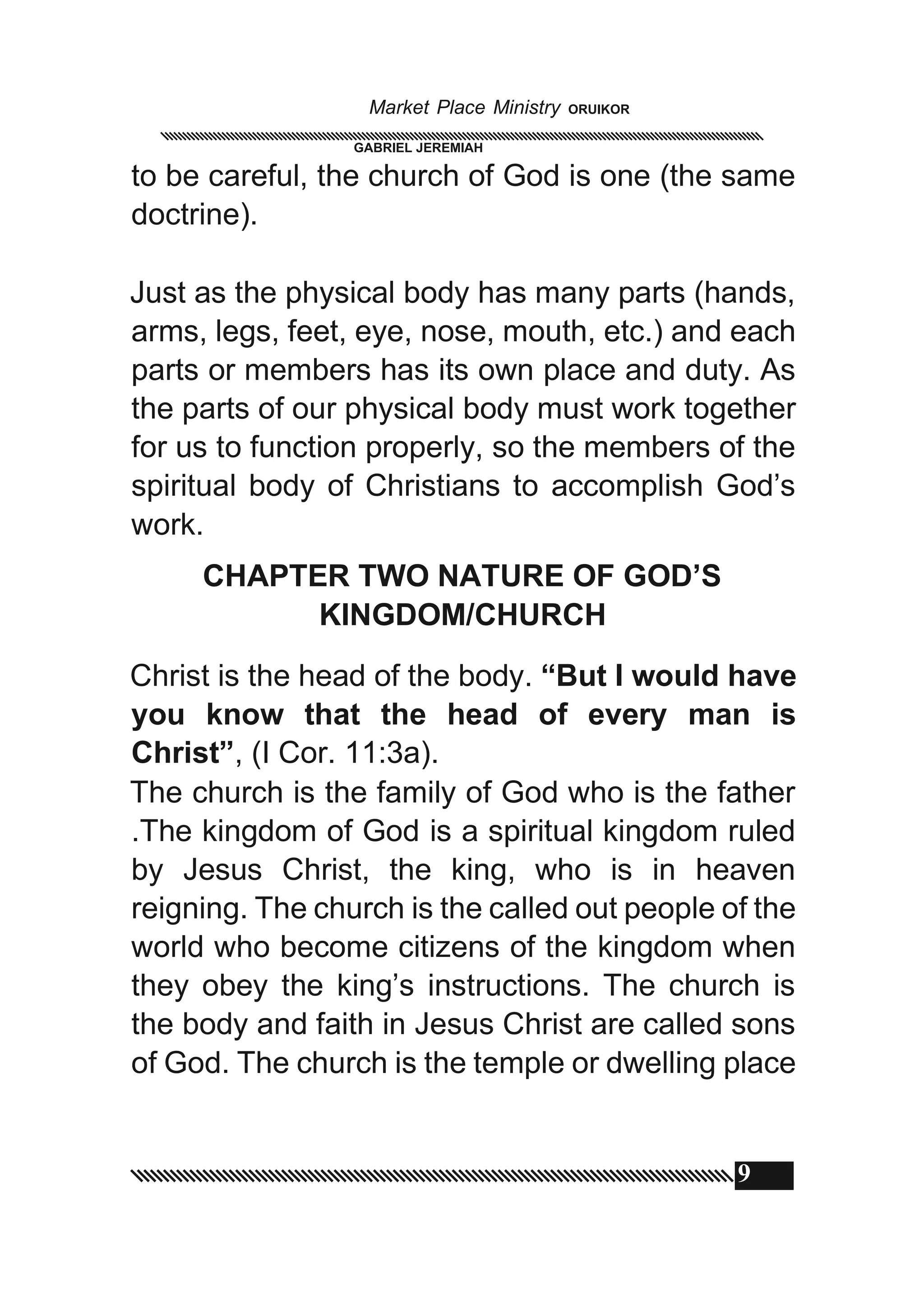 MARKET PLACE MINISTRY | PDF