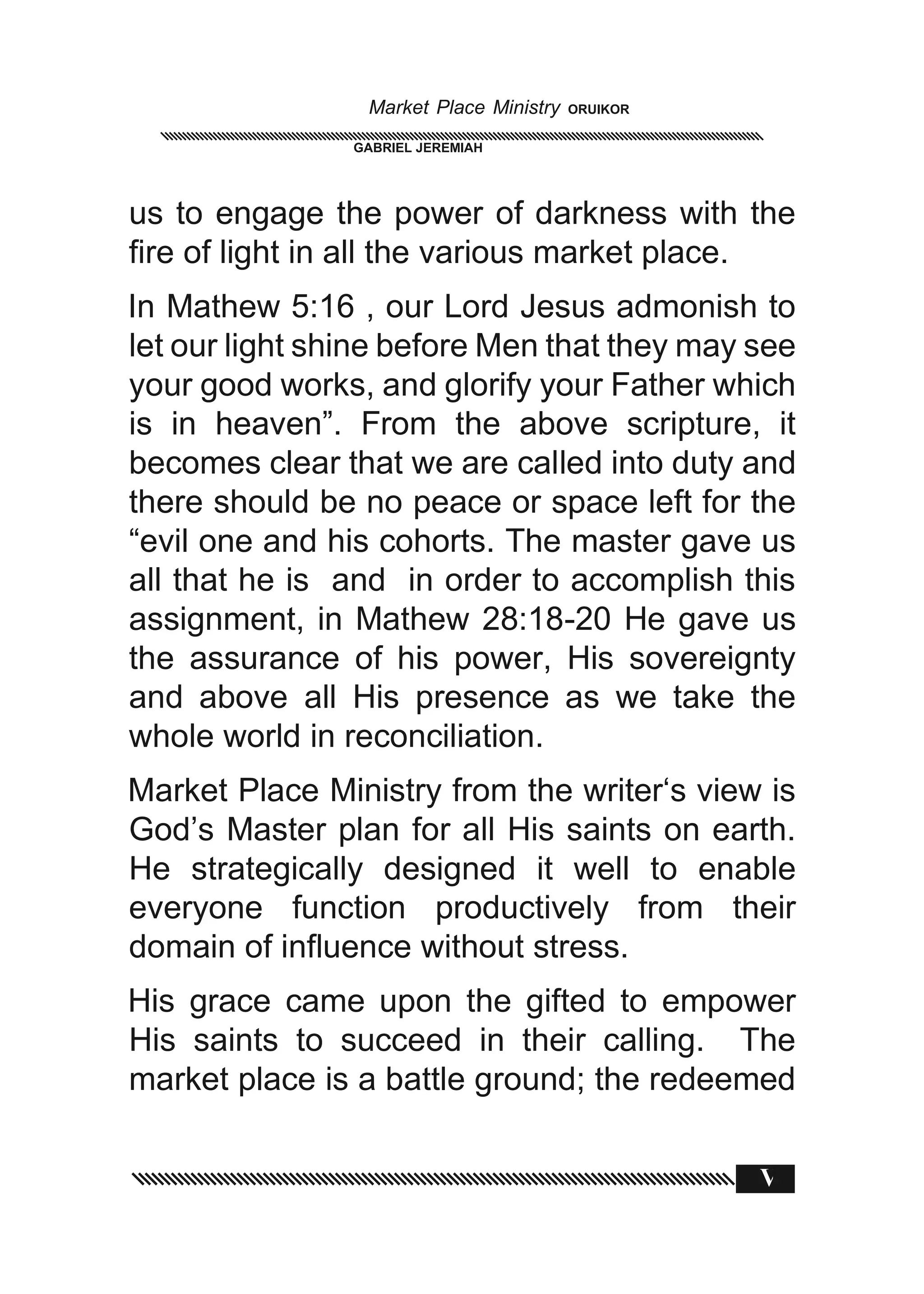 MARKET PLACE MINISTRY | PDF