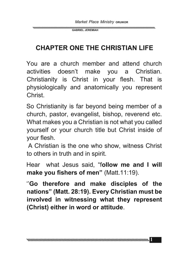 MARKET PLACE MINISTRY | PDF