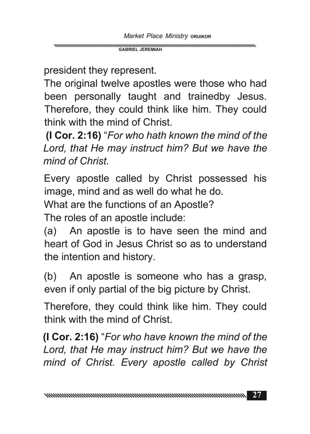 MARKET PLACE MINISTRY | PDF