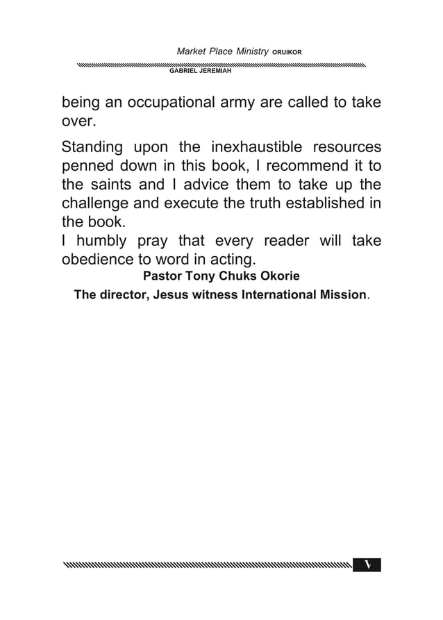 MARKET PLACE MINISTRY | PDF