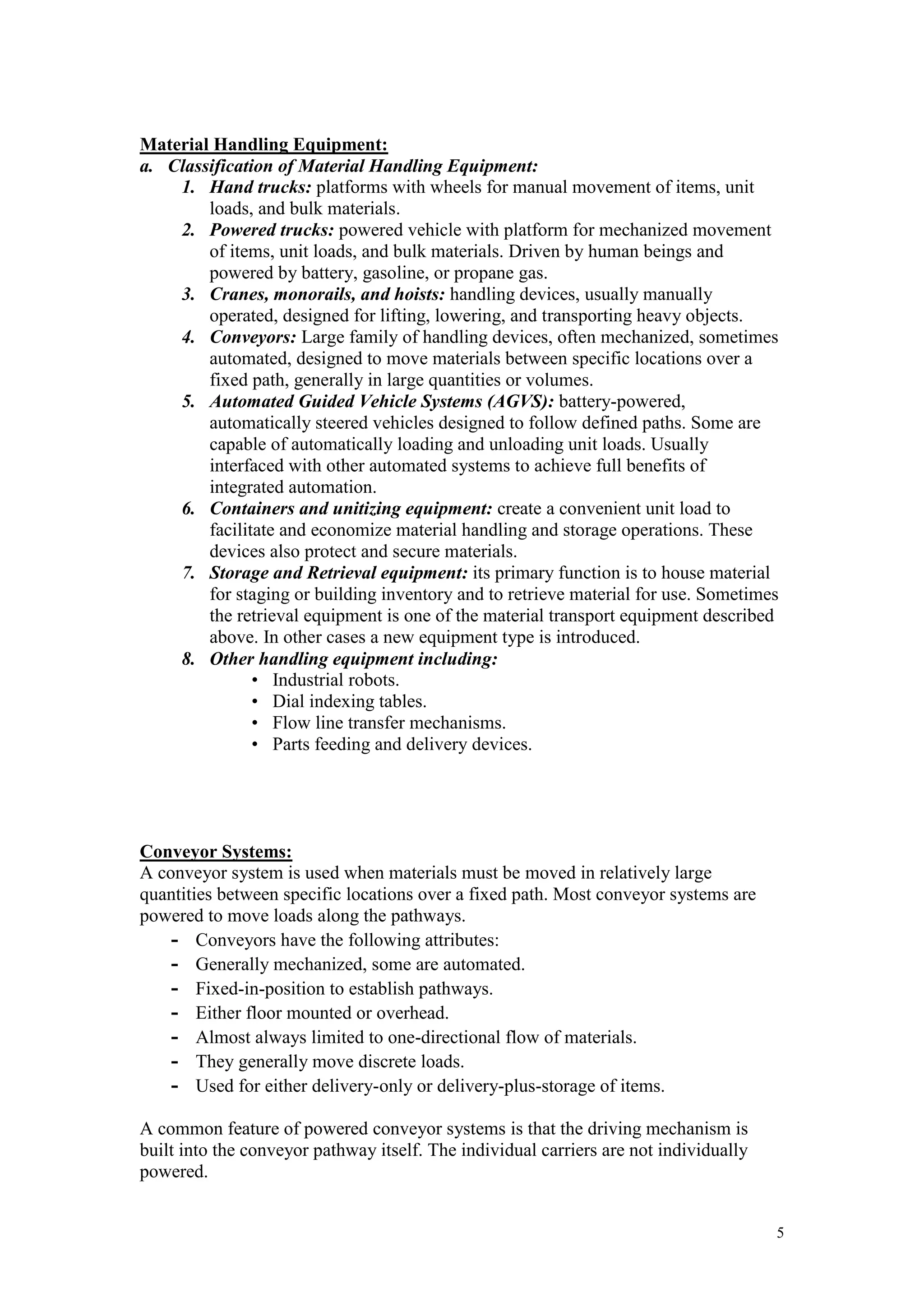 3_Material Handling_Plan, set up , and control | PDF